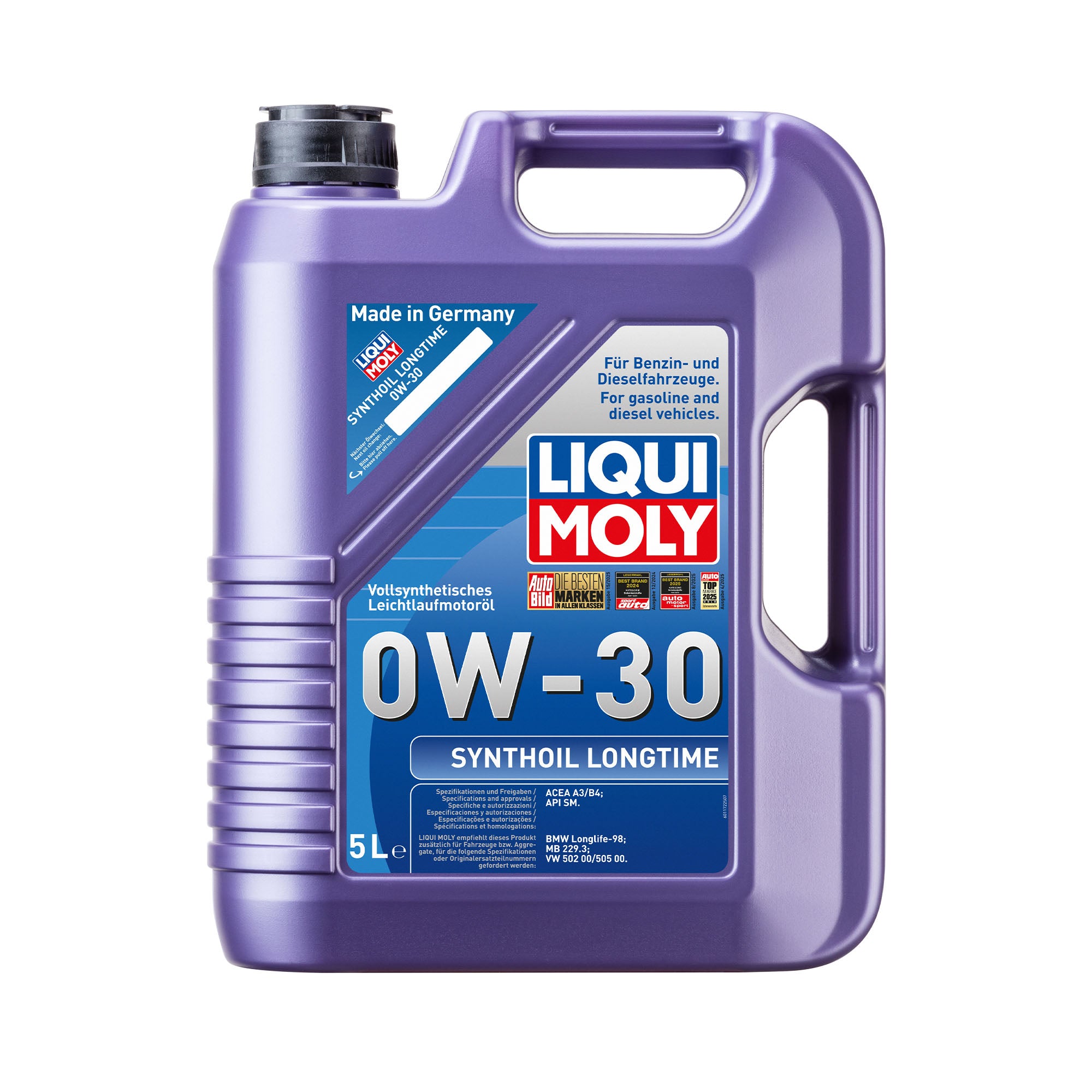 Liqui Moly 8977 Synthoil Longtime 0W-30 Engine Oil - 5 Litres – All Oils