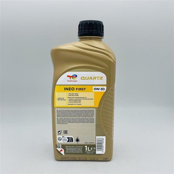 Total Quartz INEO FIRST 0W-30 Synthetic Engine Oil - 1 Litre – All Oils